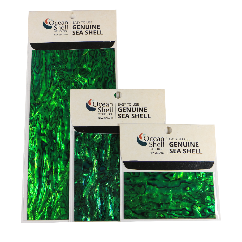 Pāua Shell Veneer Coated | Emerald Green | Laser Cutting & Crafting ...
