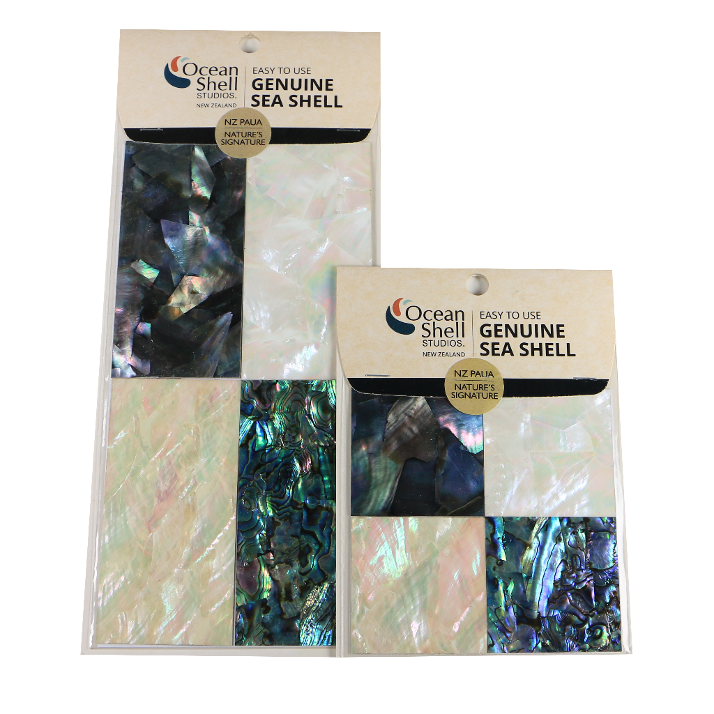 Abalone Shell Veneer Coated | Natural Tints (4 Pack) | Laser Cutting ...